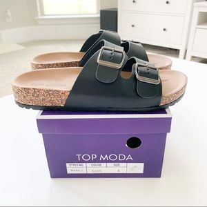 TOP Moda | Shoes | Top Moda Buckle Slide Sandal Mars | Poshmark